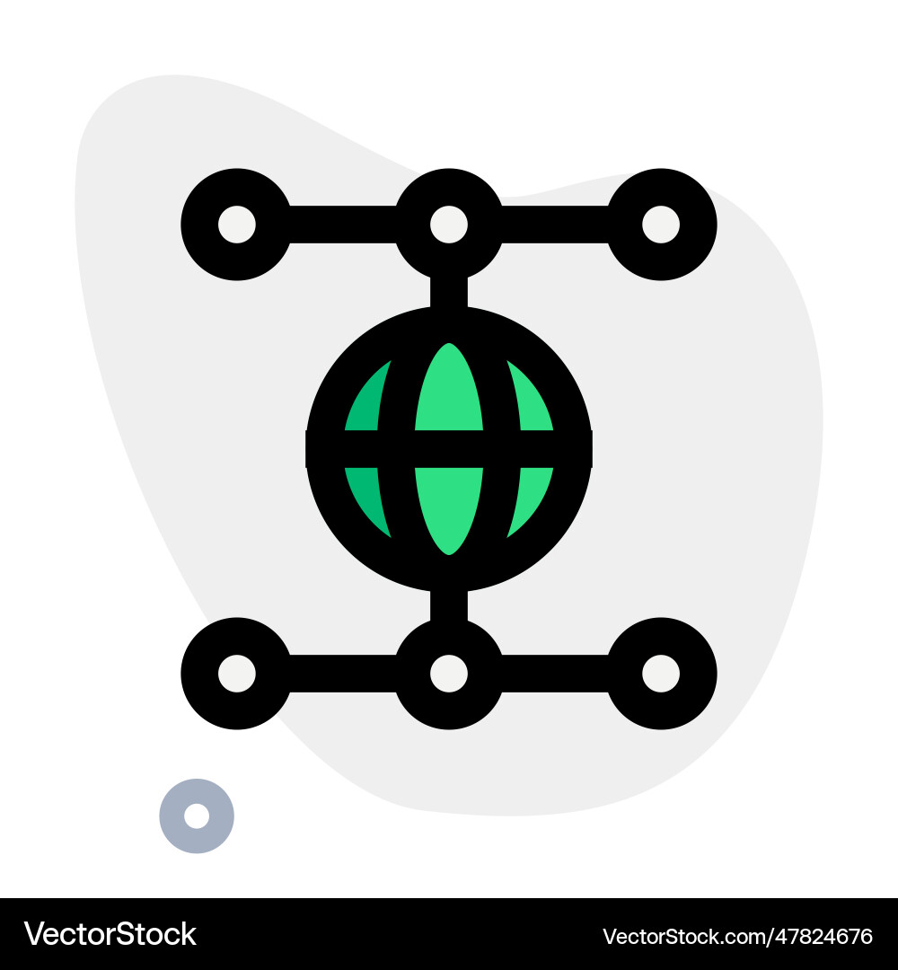 Global expansion of the network link Royalty Free Vector