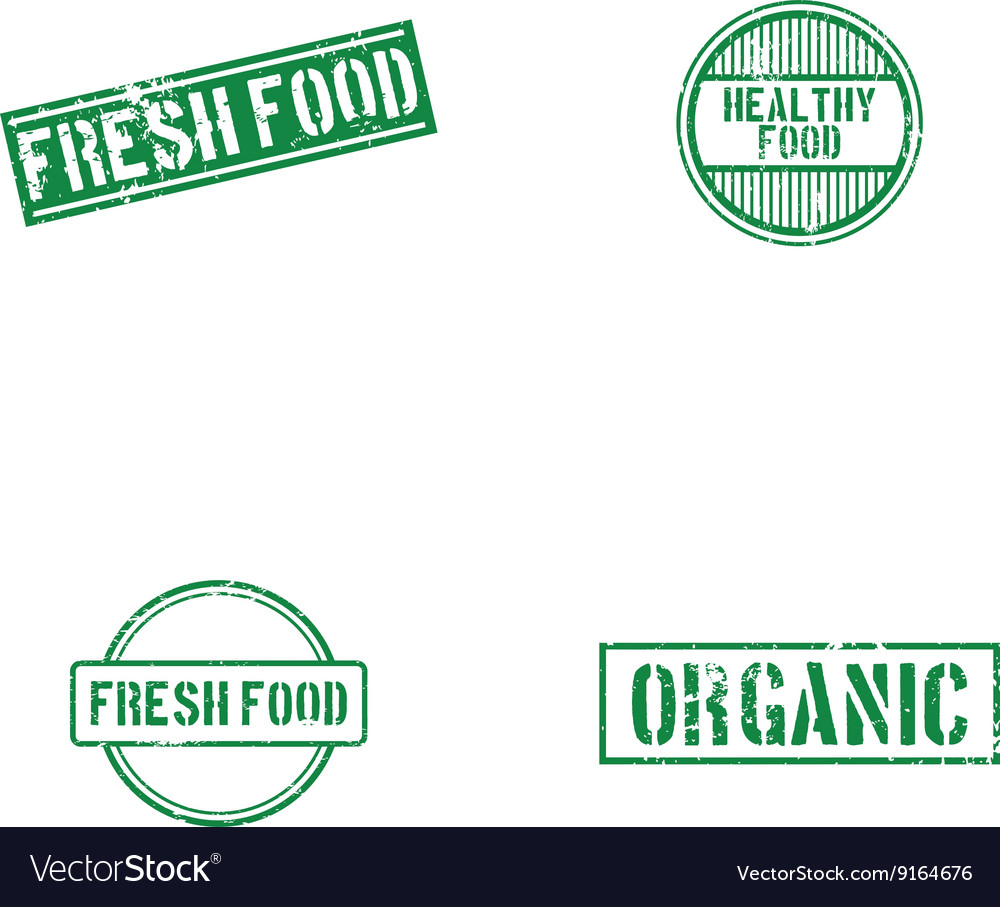 Healthy food labels Royalty Free Vector Image - VectorStock