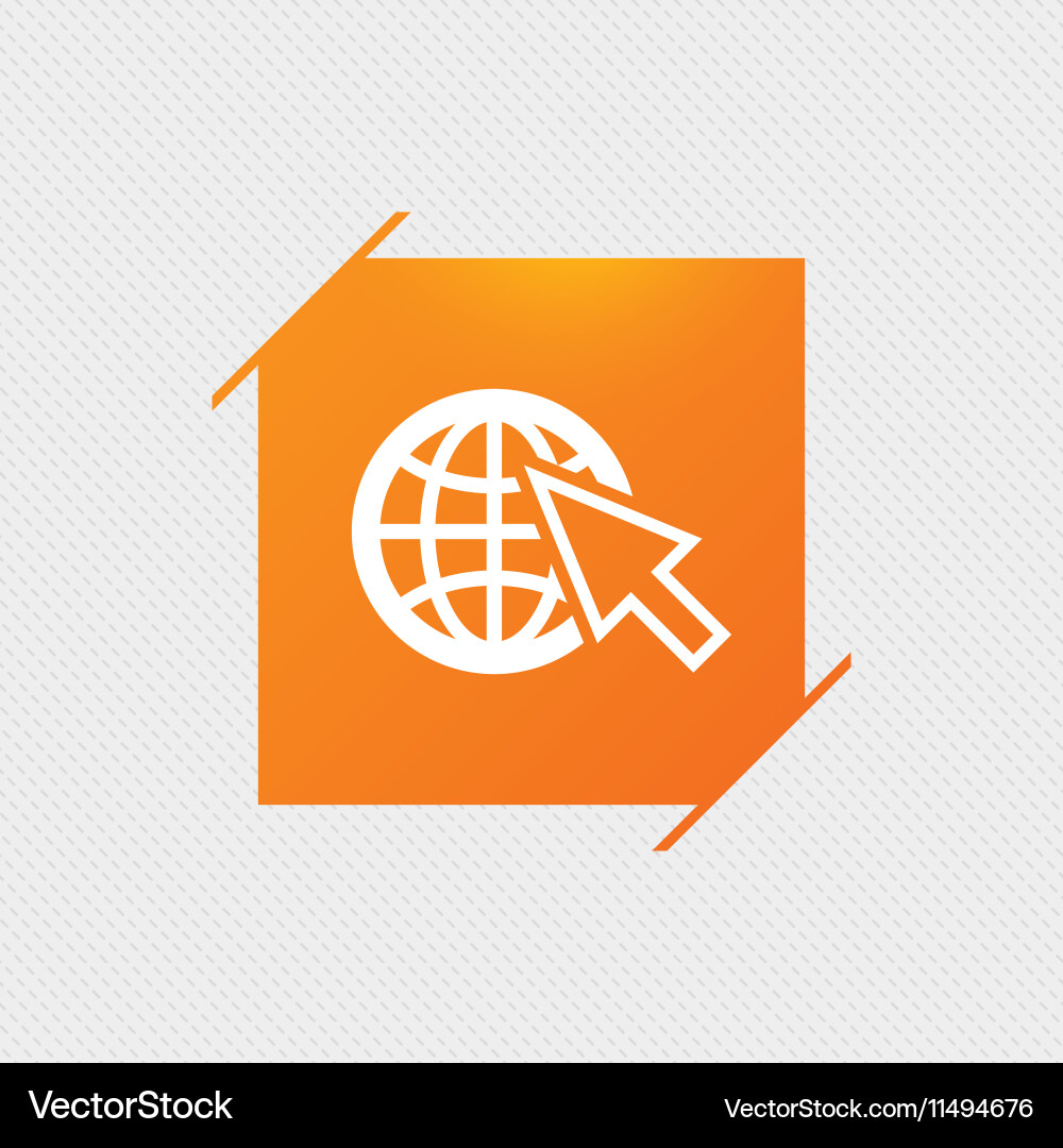 Internet sign icon world wide web symbol Vector Image