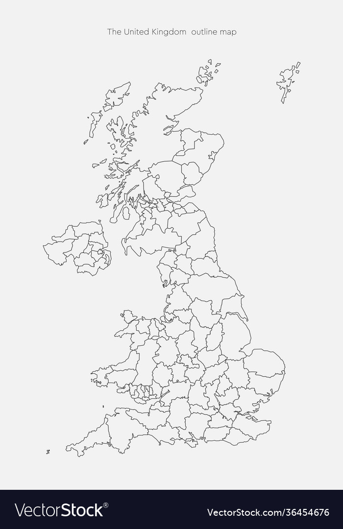 Map the united kingdom uk britain england Vector Image