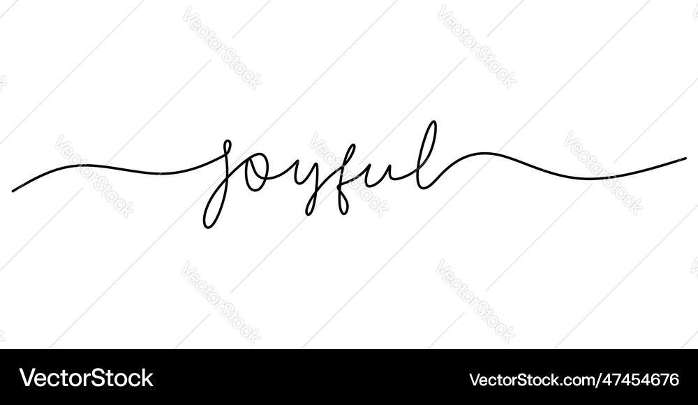 One continuous line drawing typography art Vector Image