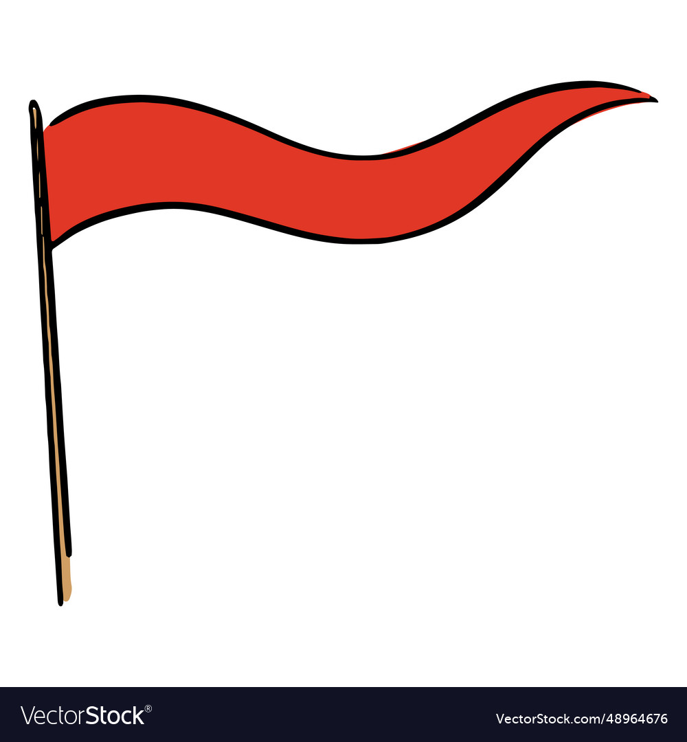 Red pennant Royalty Free Vector Image - VectorStock