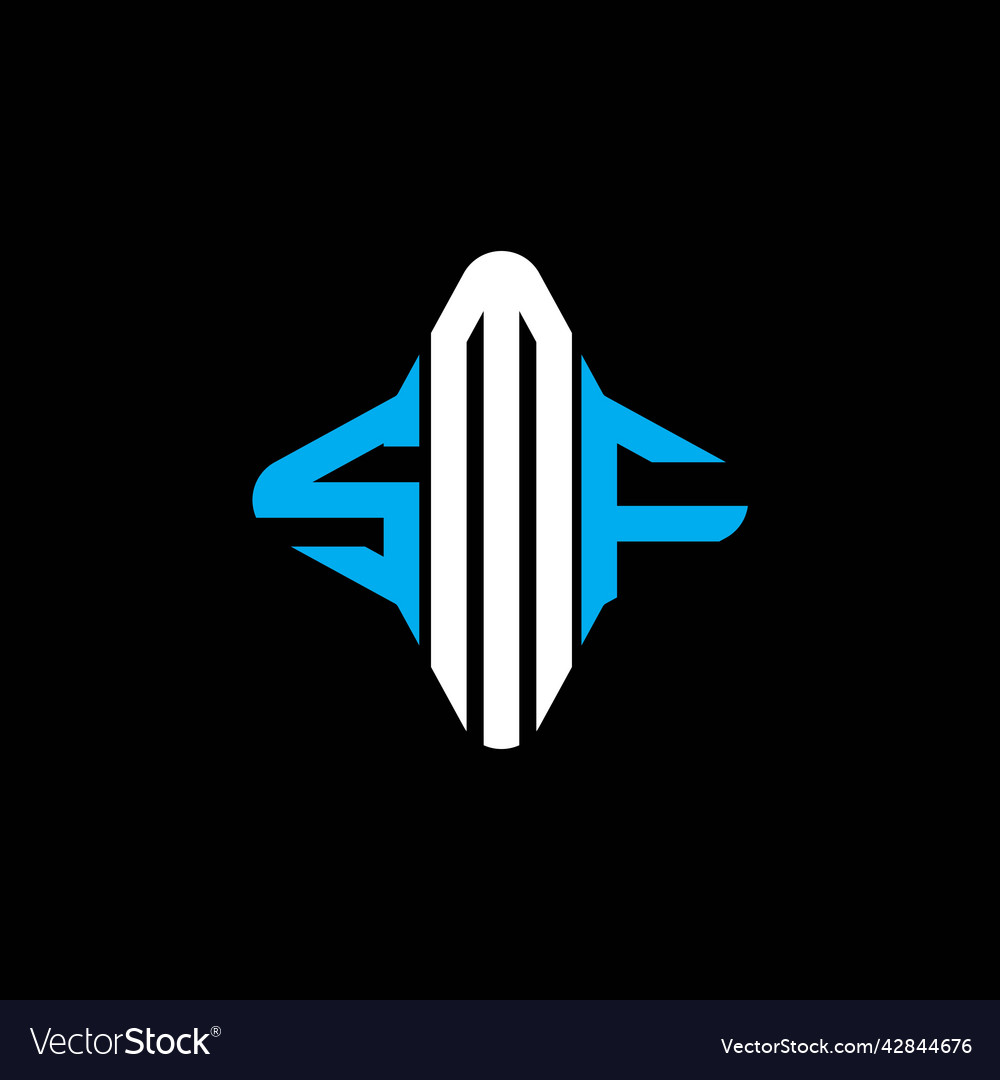 Smf letter logo creative design with graphic Vector Image