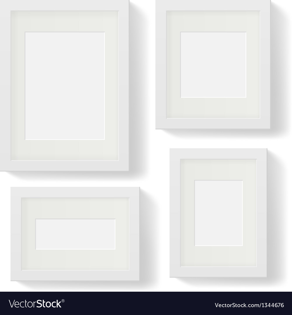 White frames Royalty Free Vector Image - VectorStock