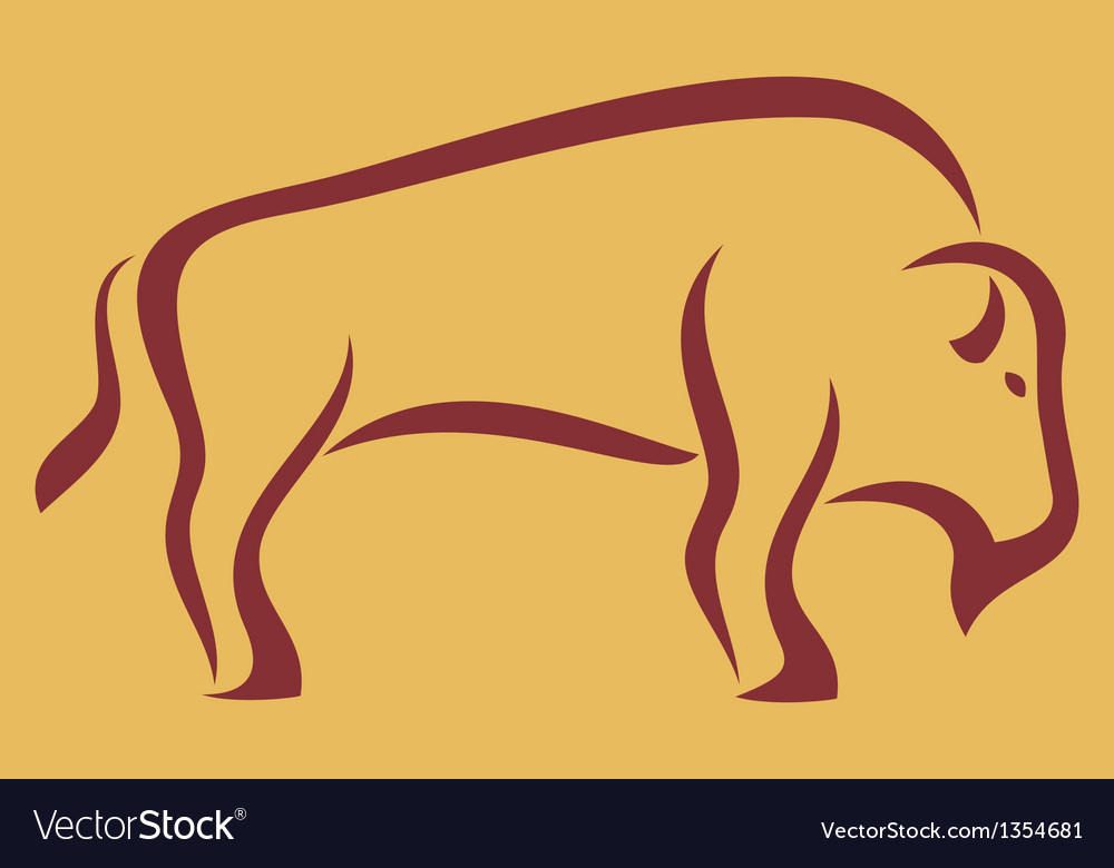 Bison Royalty Free Vector Image - VectorStock