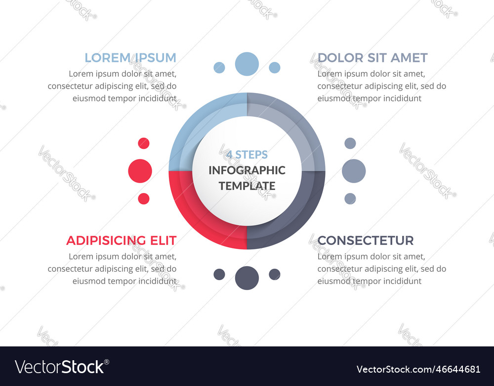 Circle infographics - three elements Royalty Free Vector