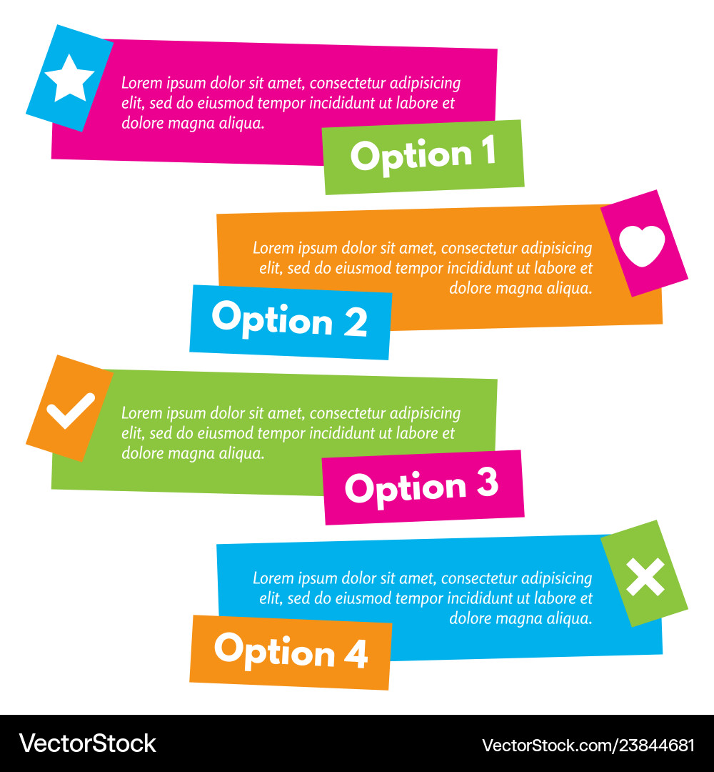 Four elements of infographic design with icons Vector Image