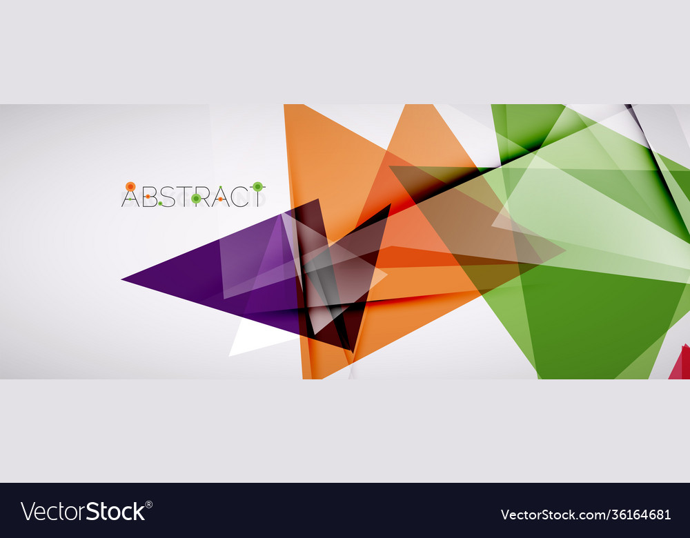 Geometric abstract background color triangle Vector Image