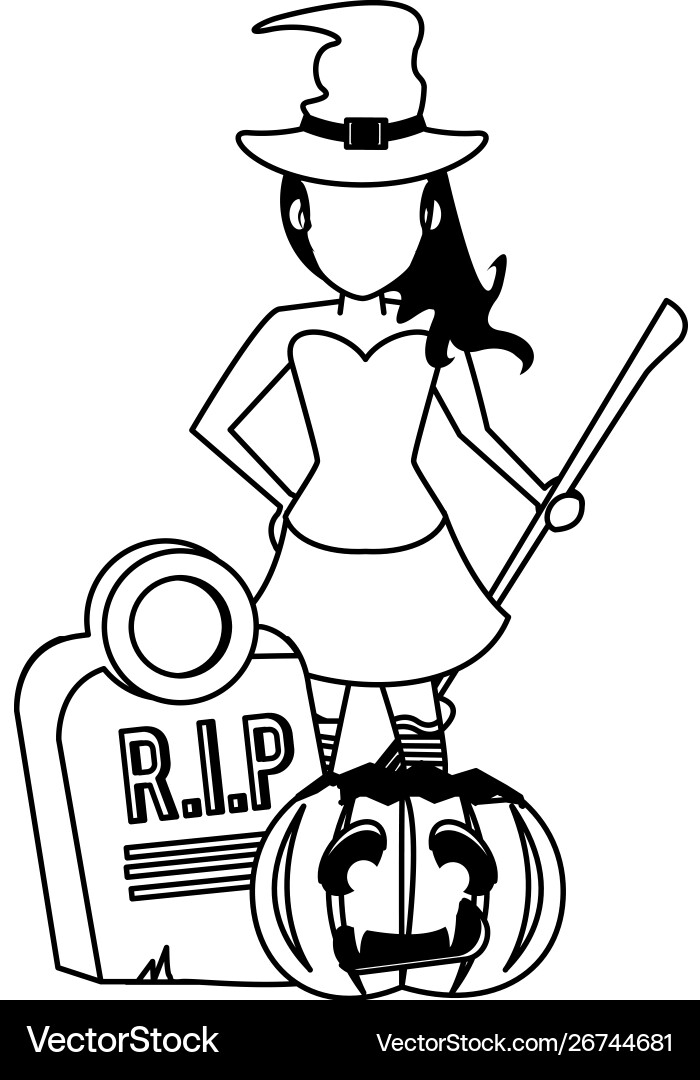 Halloween october scary celebration cartoon Vector Image
