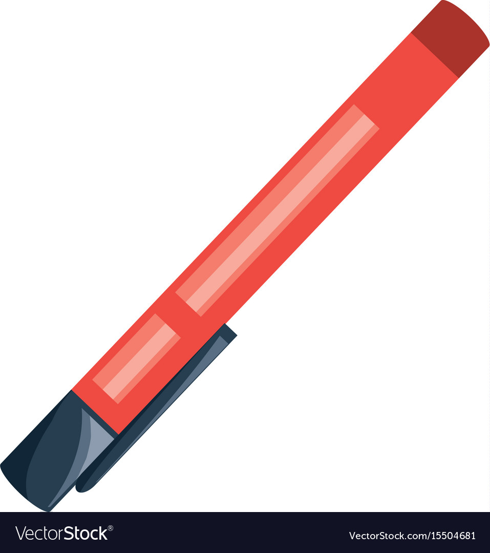 Isolated study pen Royalty Free Vector Image - VectorStock