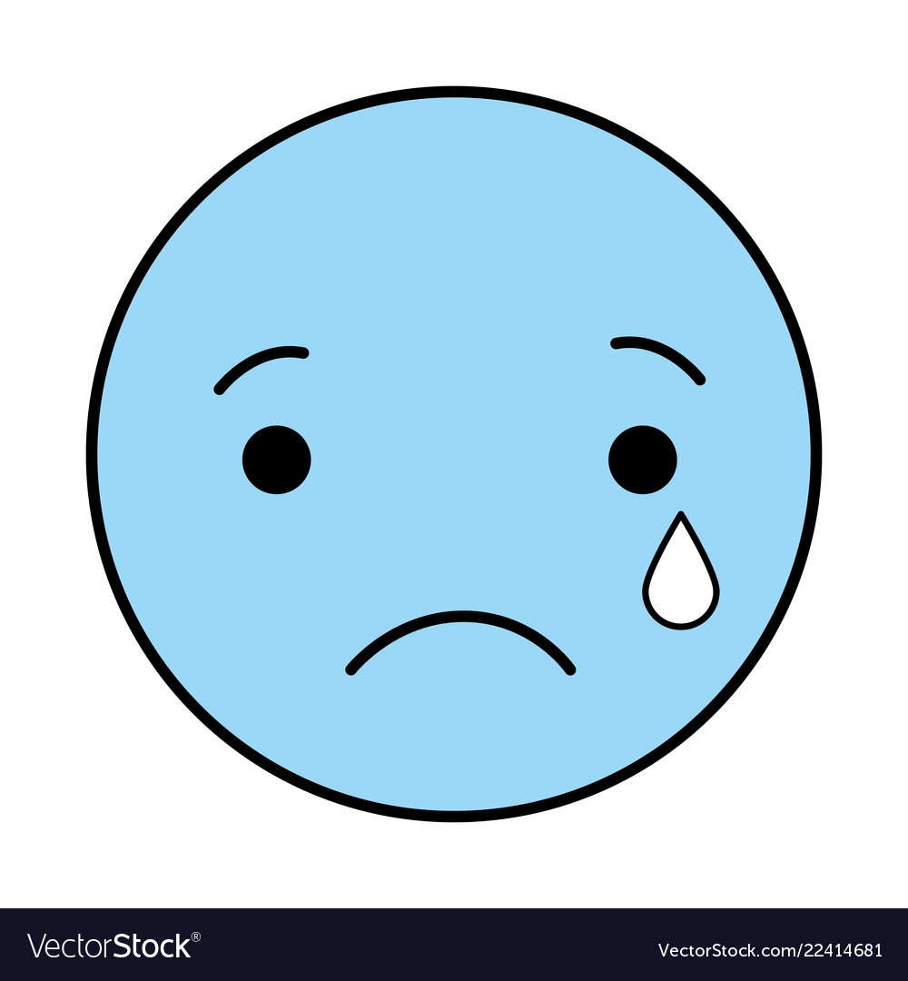 Sad round emoji Royalty Free Vector Image - VectorStock Sad round emoji Royalty Free Vector Image - VectorStock