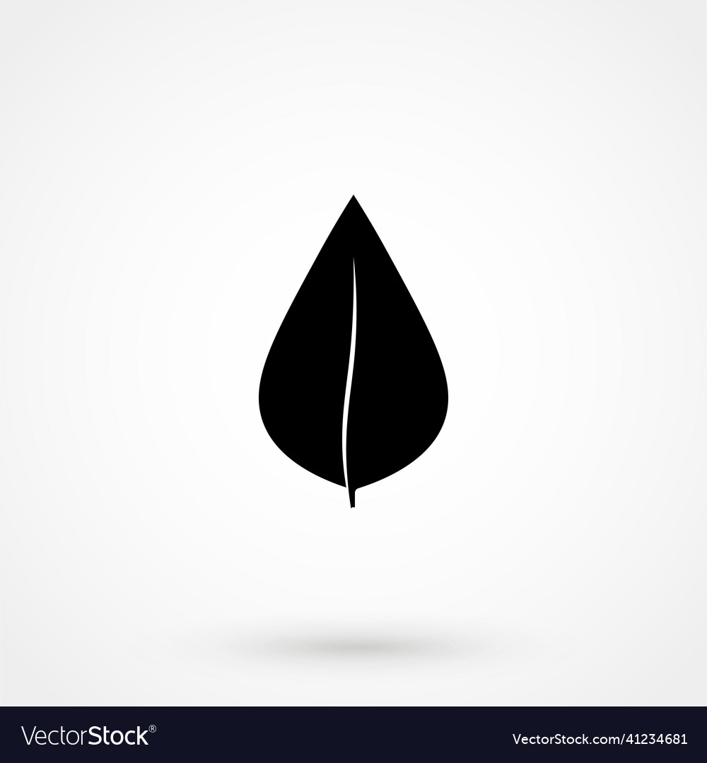Simple leaf icon image Royalty Free Vector Image