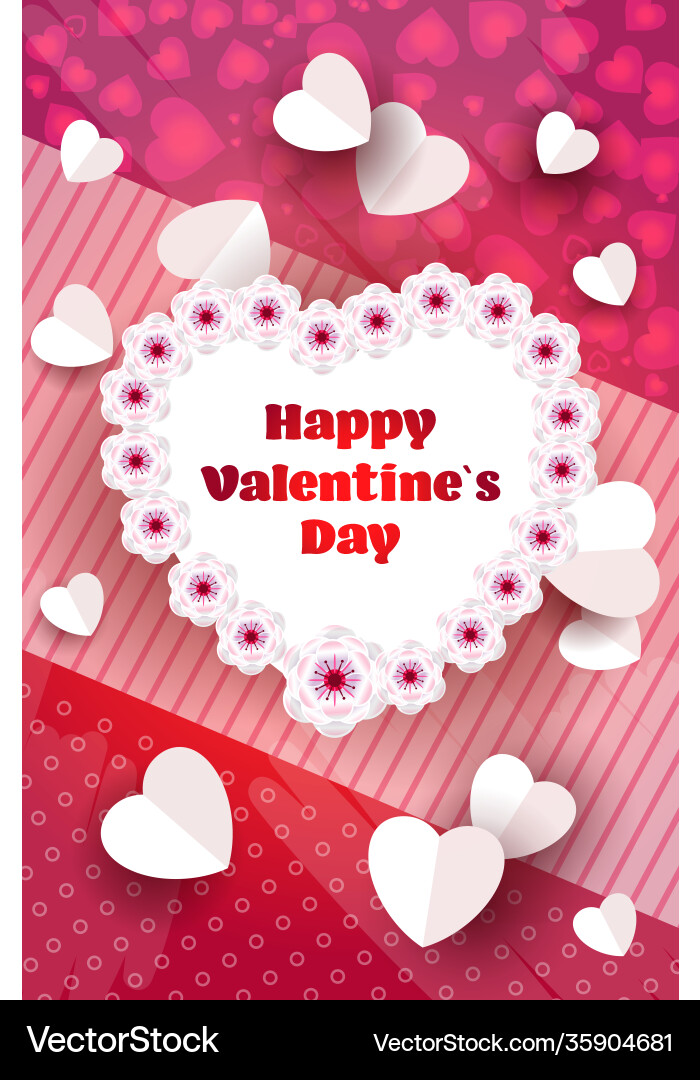 Valentines day celebration love banner flyer Vector Image