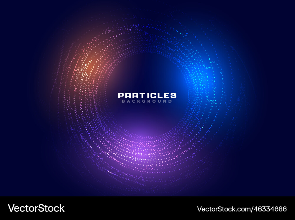 Abstract circular particles digital futuristic Vector Image