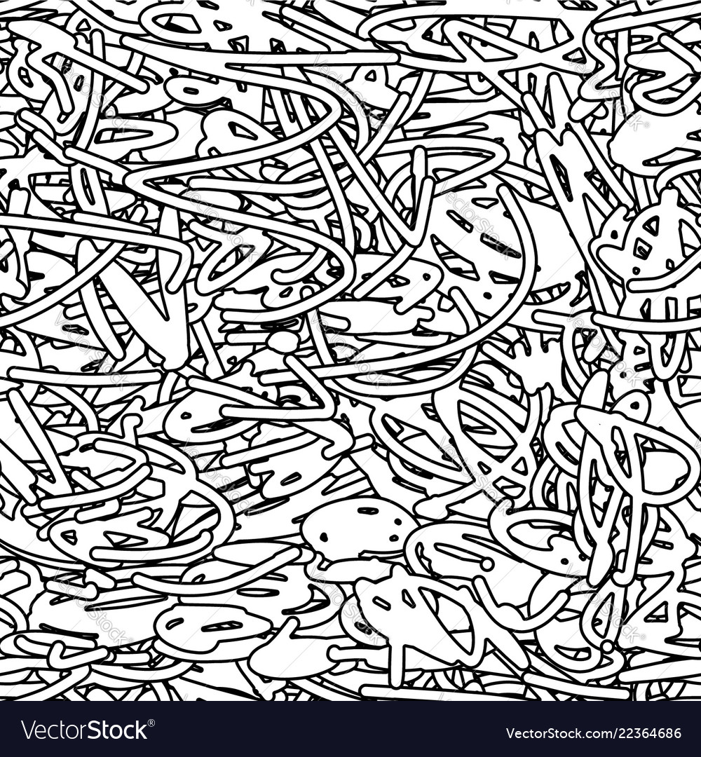 Abstract scribble background seamless pattern Vector Image