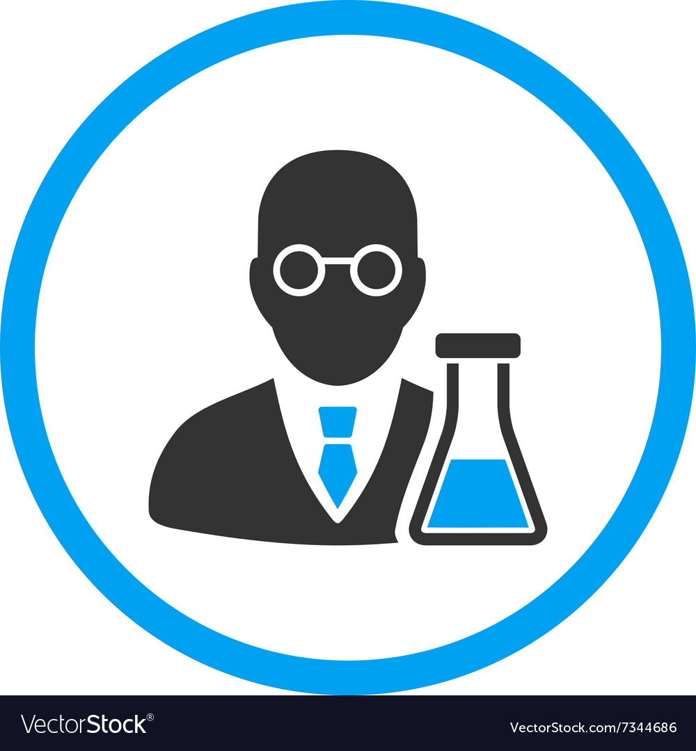 Chemist flat icon Royalty Free Vector Image - VectorStock