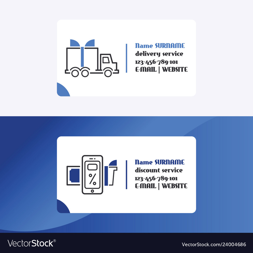 Delivery Discount Services Business Card Vector Image delivery-discount-services-business-card-vector-image