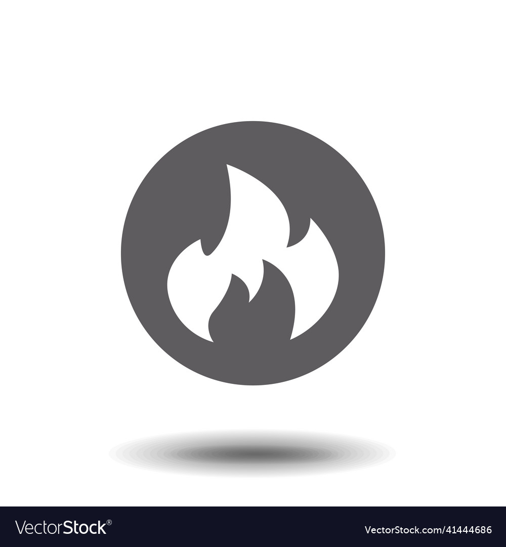Fire flame icon black icon isolated on white Vector Image