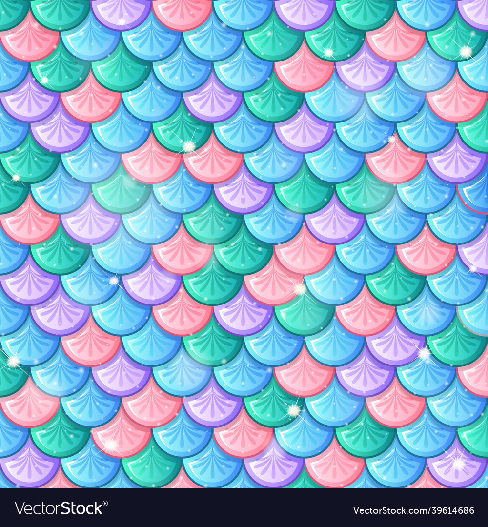Fish scale seamless pattern background Royalty Free Vector