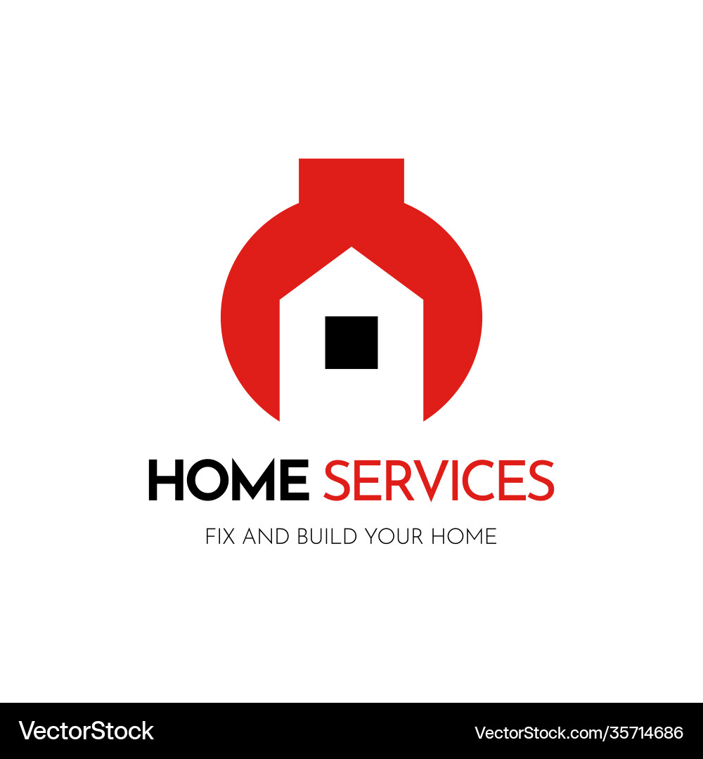 Fix and build home services logo design wrench Vector Image