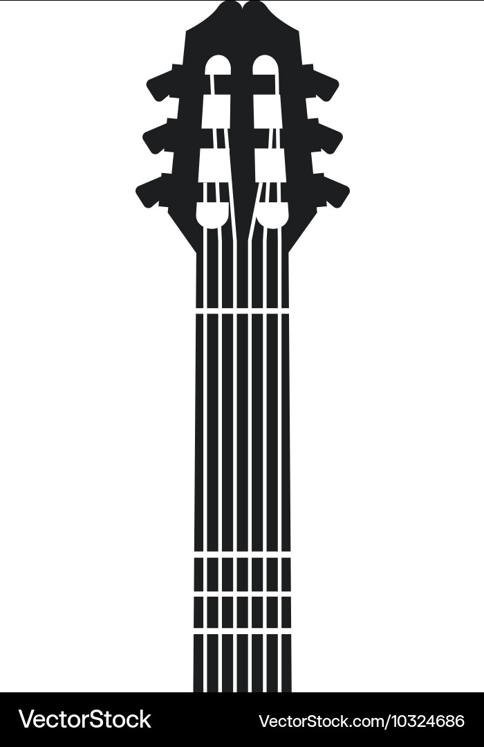 Guitar instrument musical isolated icon Royalty Free Vector
