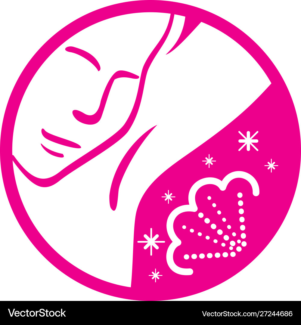 Icon pictograph deodorant in armpit pink Vector Image