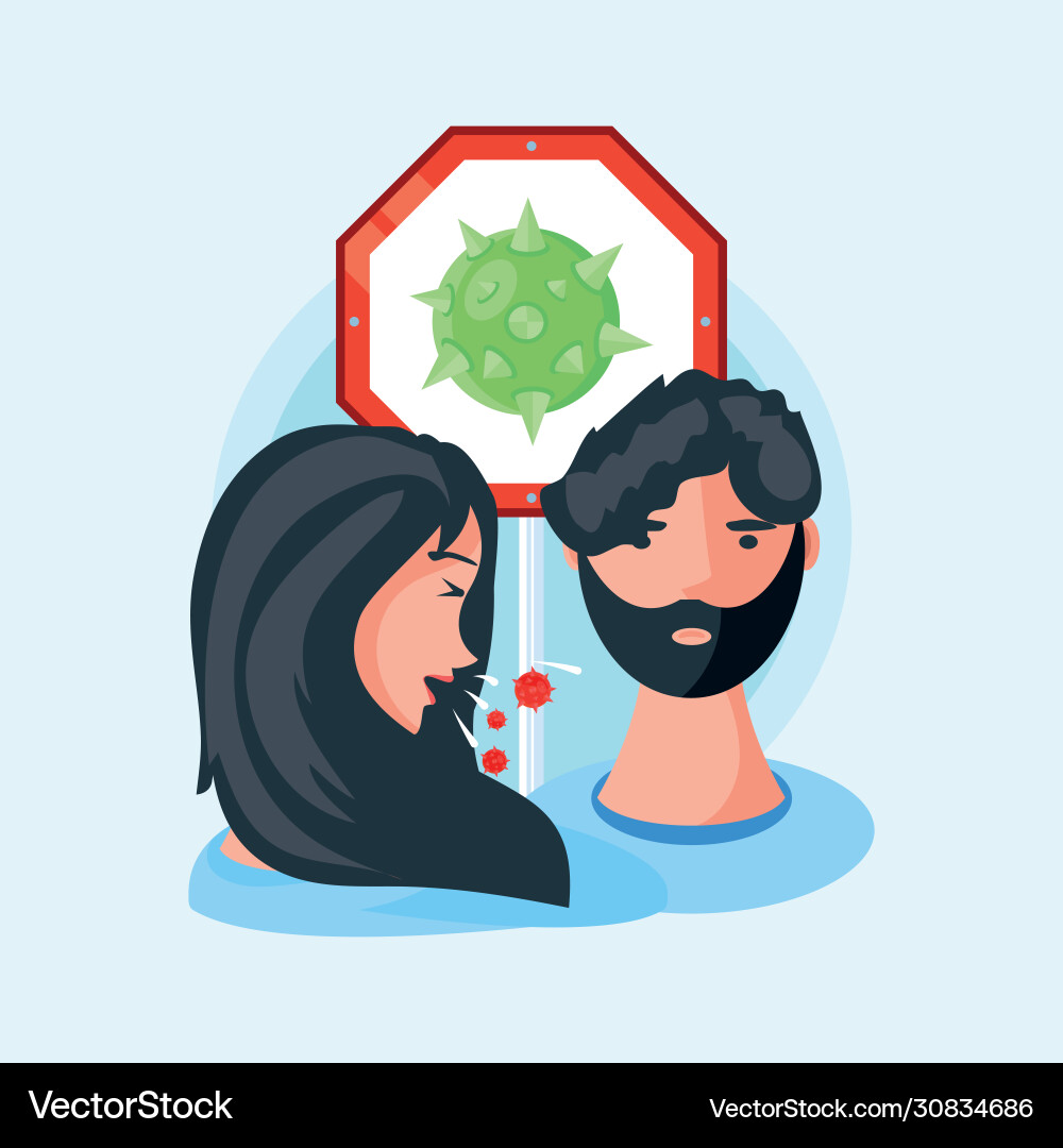 Infographic showing people with symptoms Vector Image