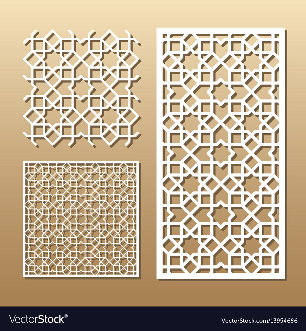 Laser cut panel Royalty Free Vector Image - VectorStock