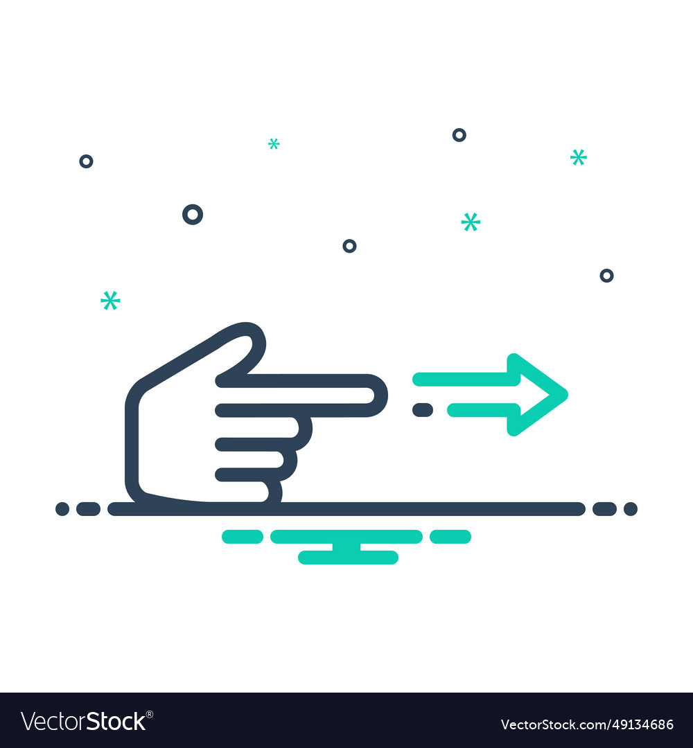 Point right Royalty Free Vector Image - VectorStock