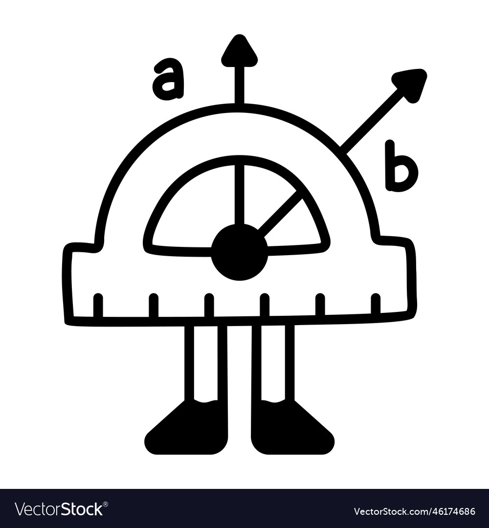 Protractor Royalty Free Vector Image - VectorStock Protractor Royalty Free Vector Image - VectorStock