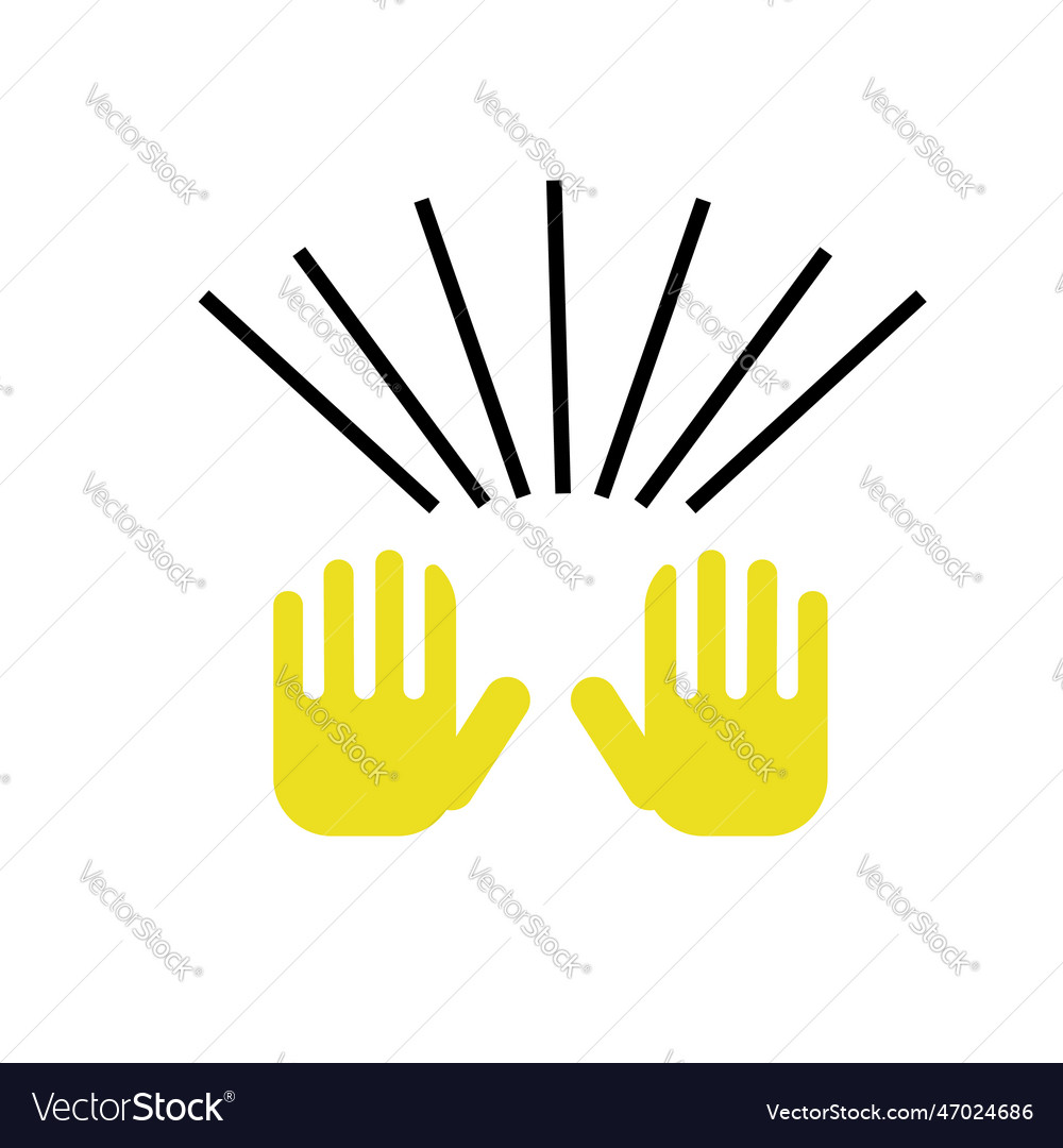 Raising hands icon Royalty Free Vector Image - VectorStock