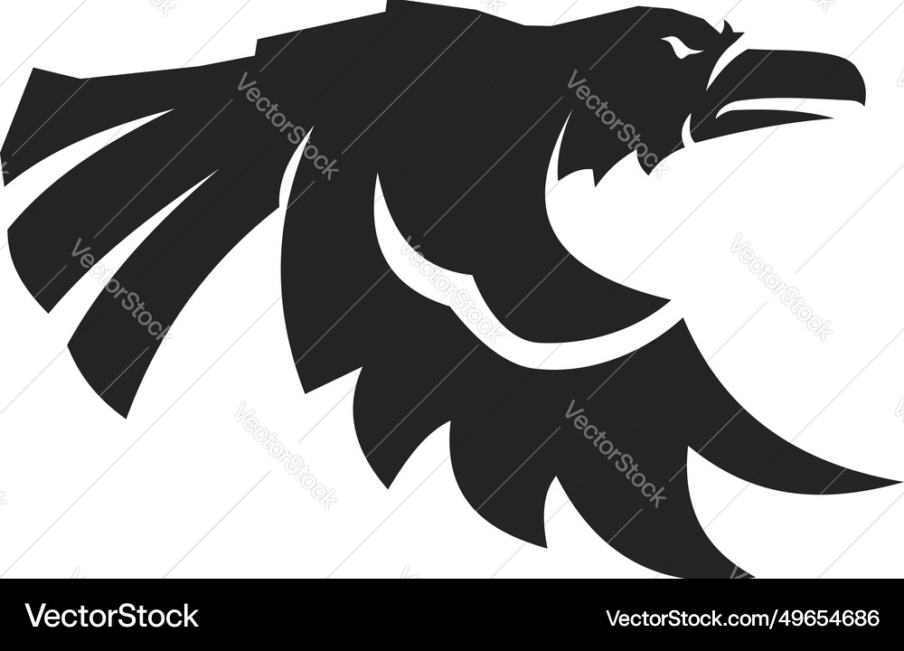 Raven logo template isolated brand identity icon Vector Image