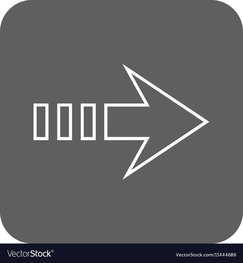 Send right flat squared icon Royalty Free Vector Image