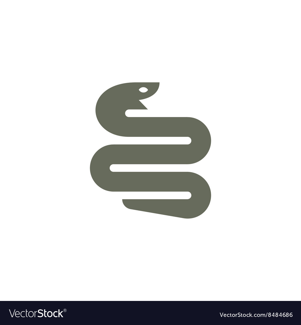 Snake icon in modern minimalist style flat trend Vector Image