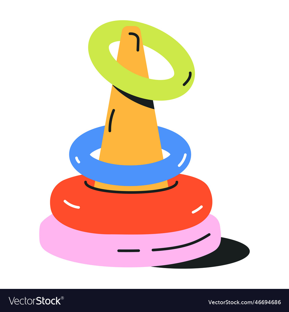 Stacking rings Royalty Free Vector Image - VectorStock