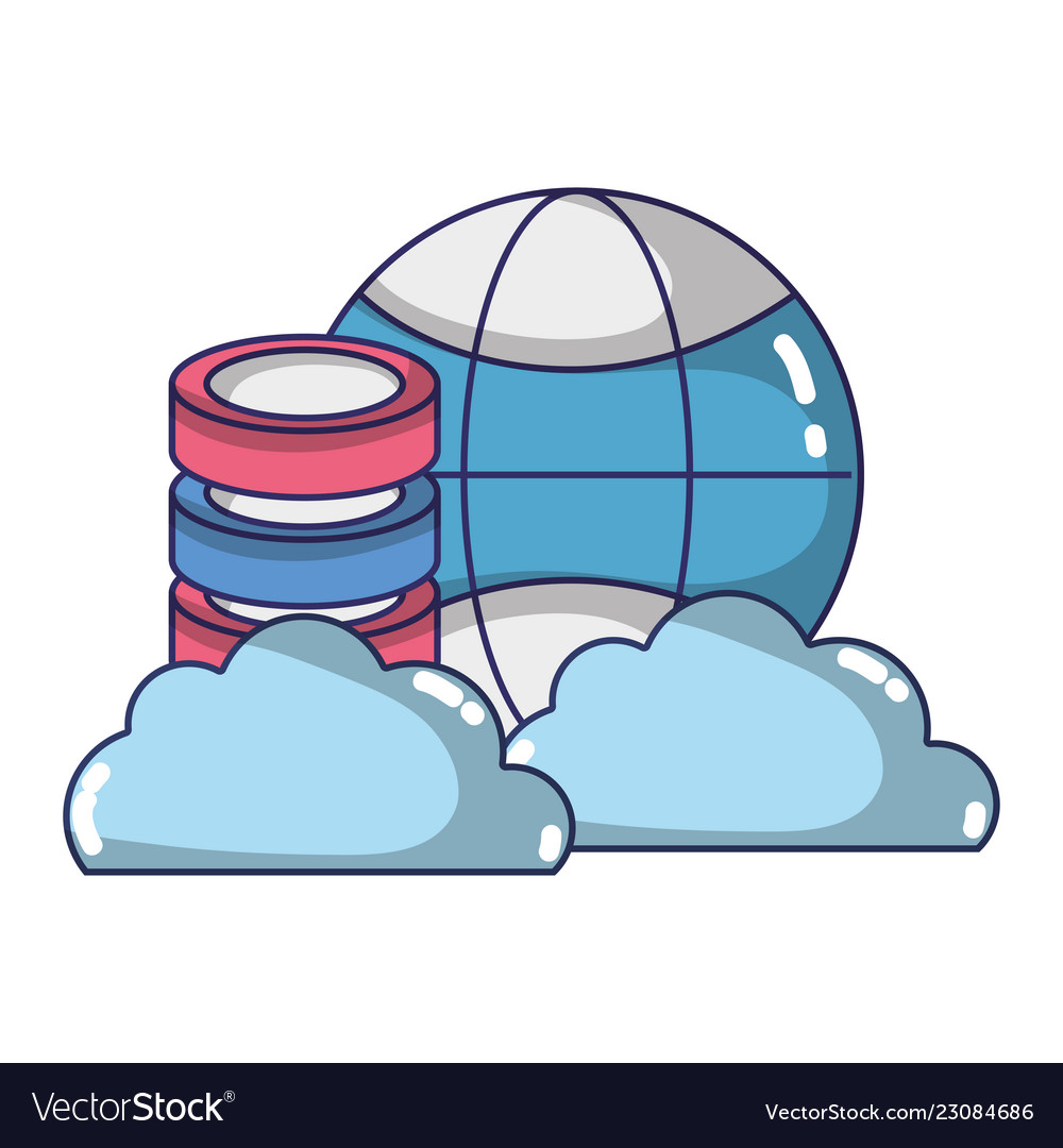 Technology computing cartoon Royalty Free Vector Image