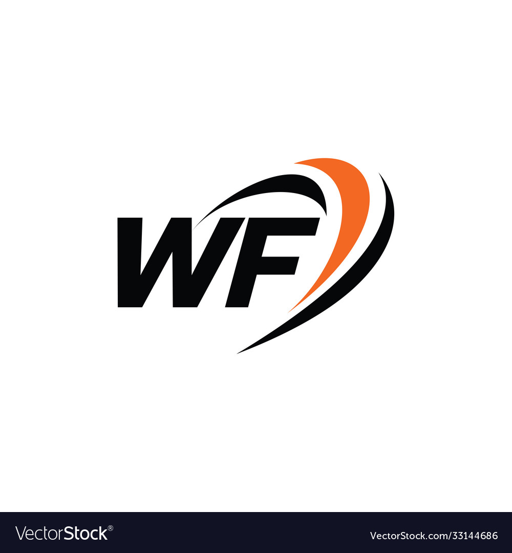 Wf monogram logo Royalty Free Vector Image - VectorStock