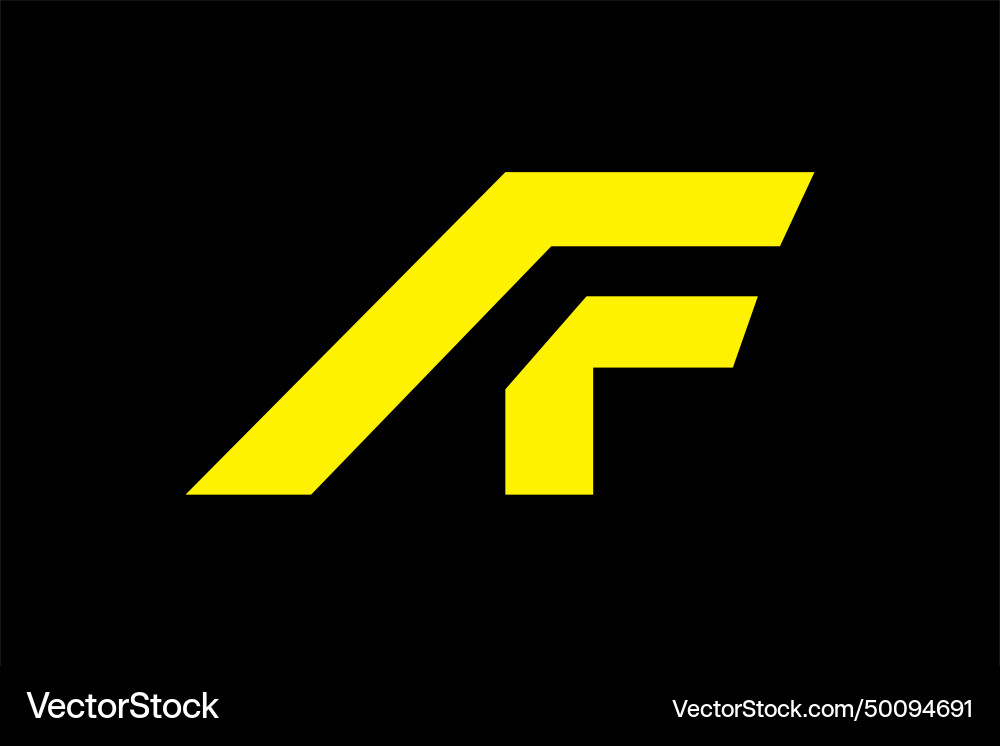 A and f logo design logomark Royalty Free Vector Image