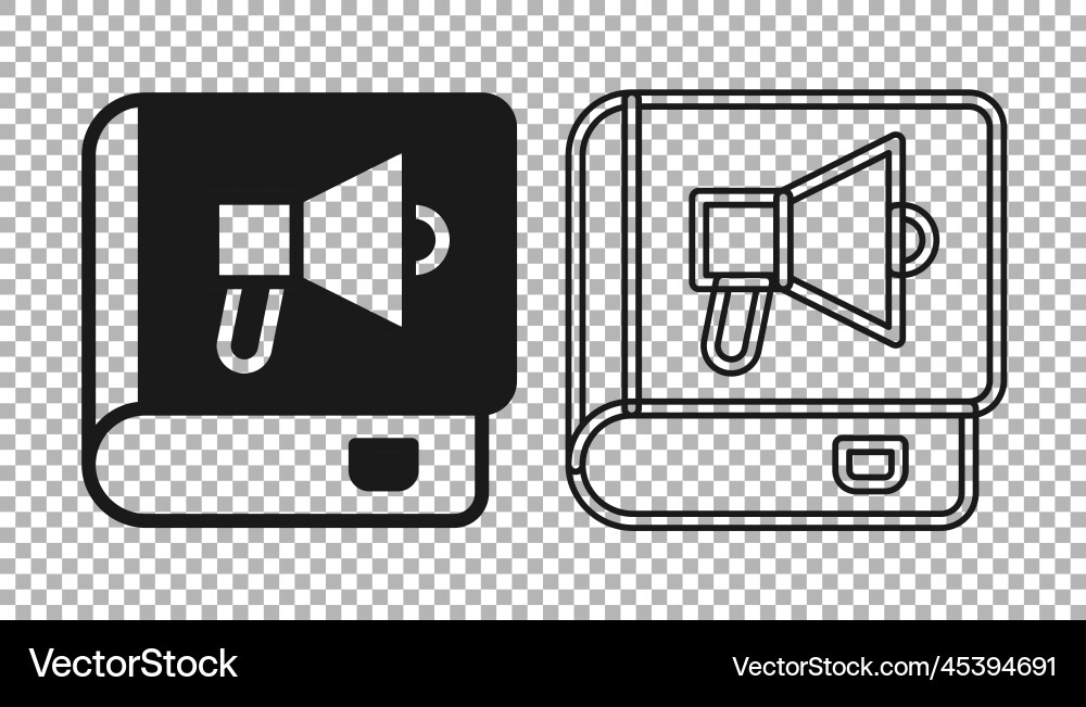 Black book icon isolated on transparent background