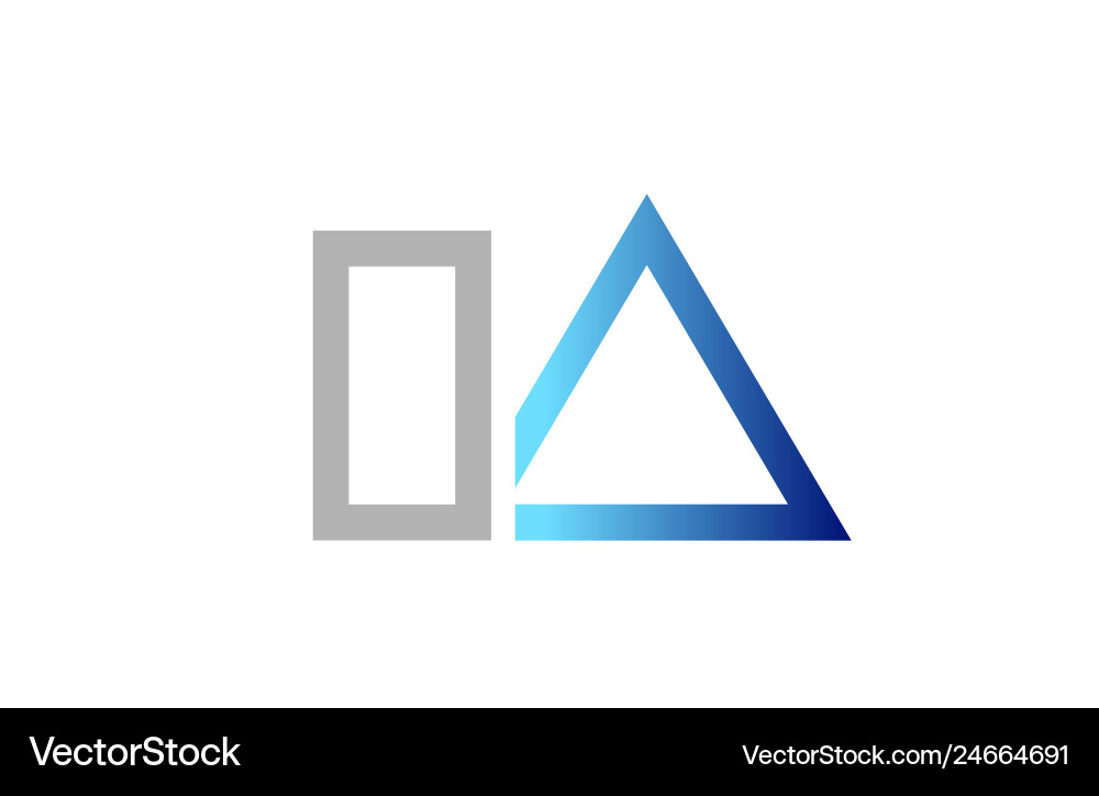 Blue grey alphabet letter logo combination design Vector Image