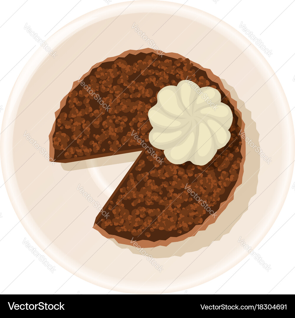 Cream cake icon cartoon style Royalty Free Vector Image