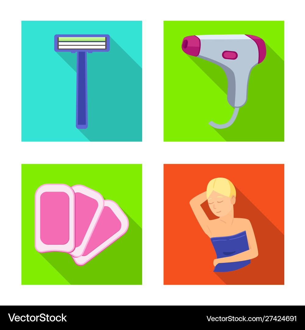 Design shaving and hygiene symbol set Royalty Free Vector