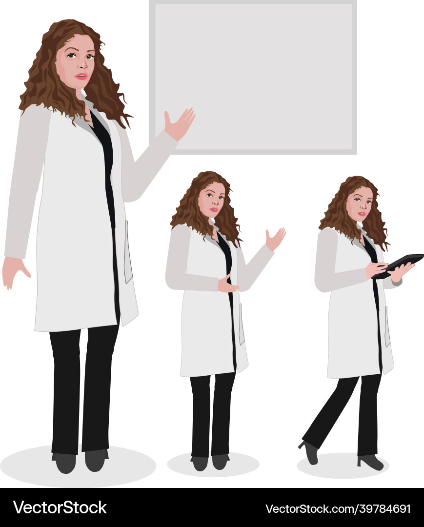 Doctor woman Royalty Free Vector Image - VectorStock