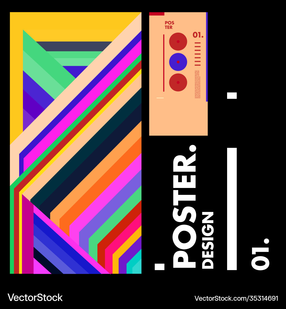 Geometric colorful pattern for poster and banner Vector Image