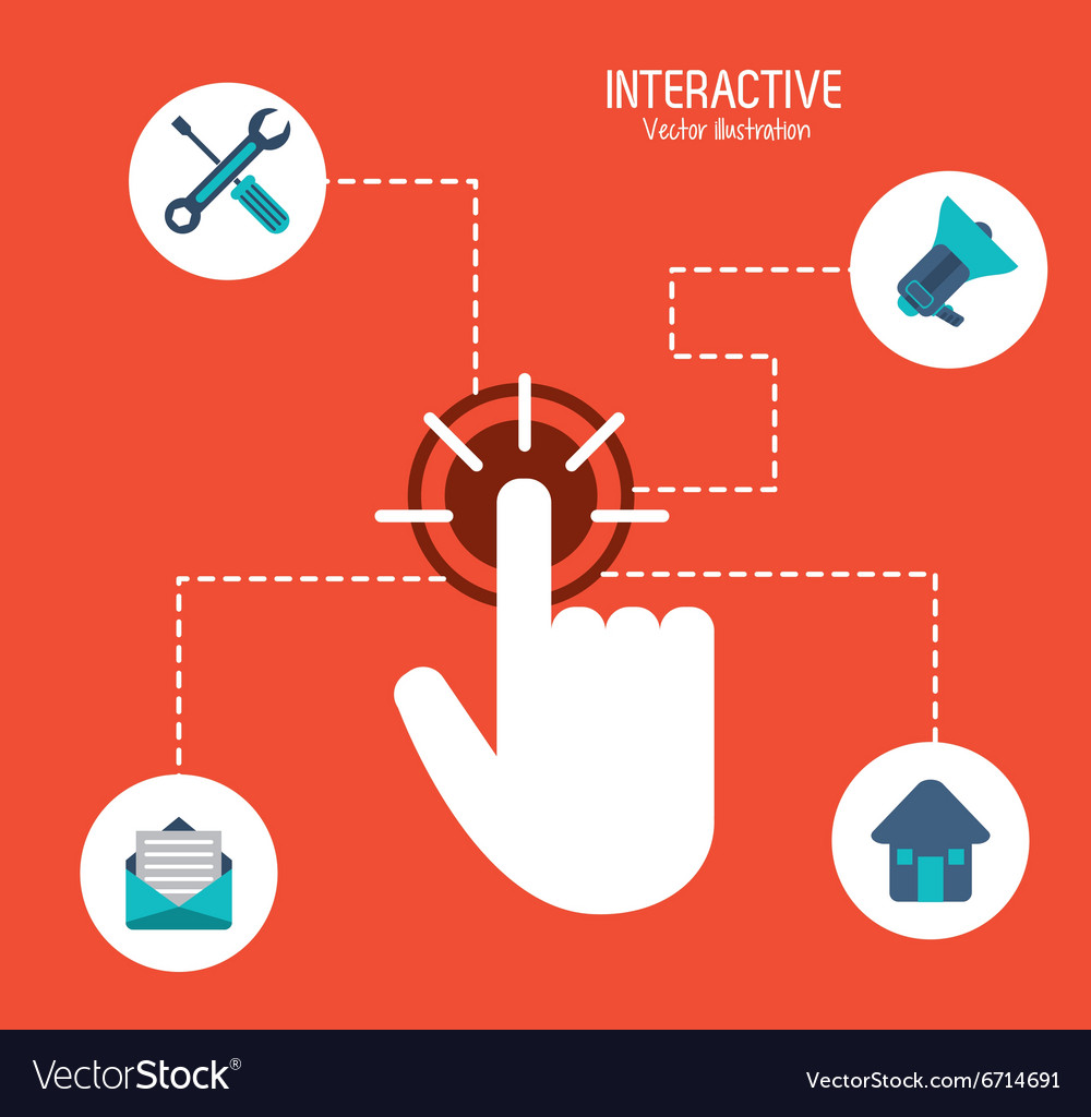 Interactive technology design Royalty Free Vector Image