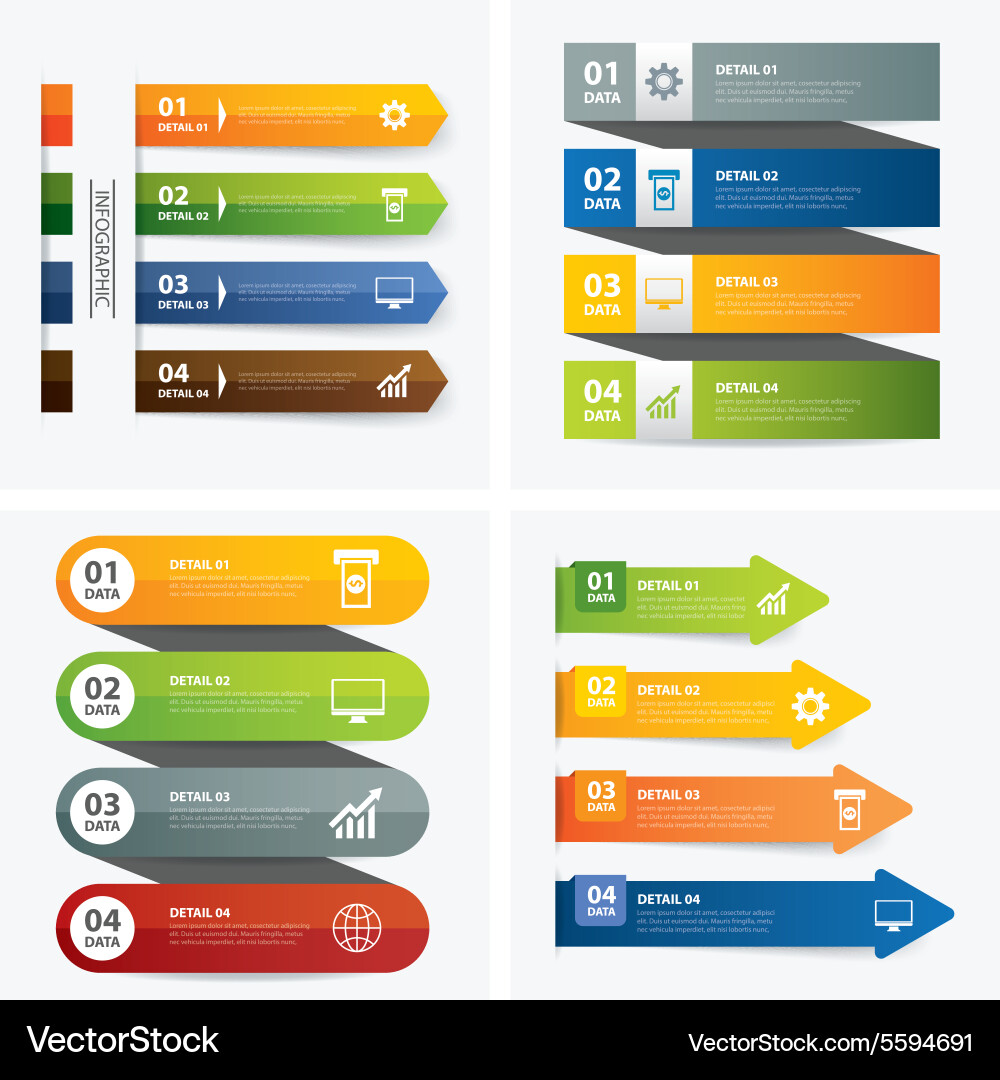 Set of infographic templates Royalty Free Vector Image