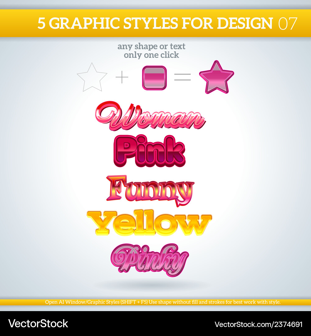 Set of various graphic styles for design Vector Image