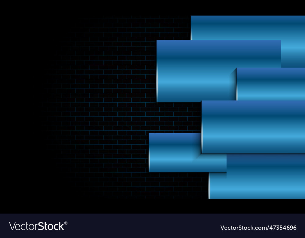 Abstract blue metallic rectangular on rectangular Vector Image