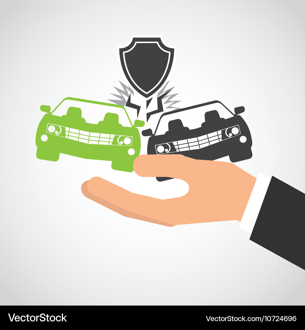 Car insurance business icon Royalty Free Vector Image