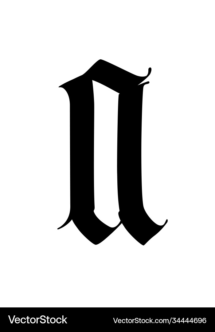 Letter a in gothic style alphabet symbol Vector Image
